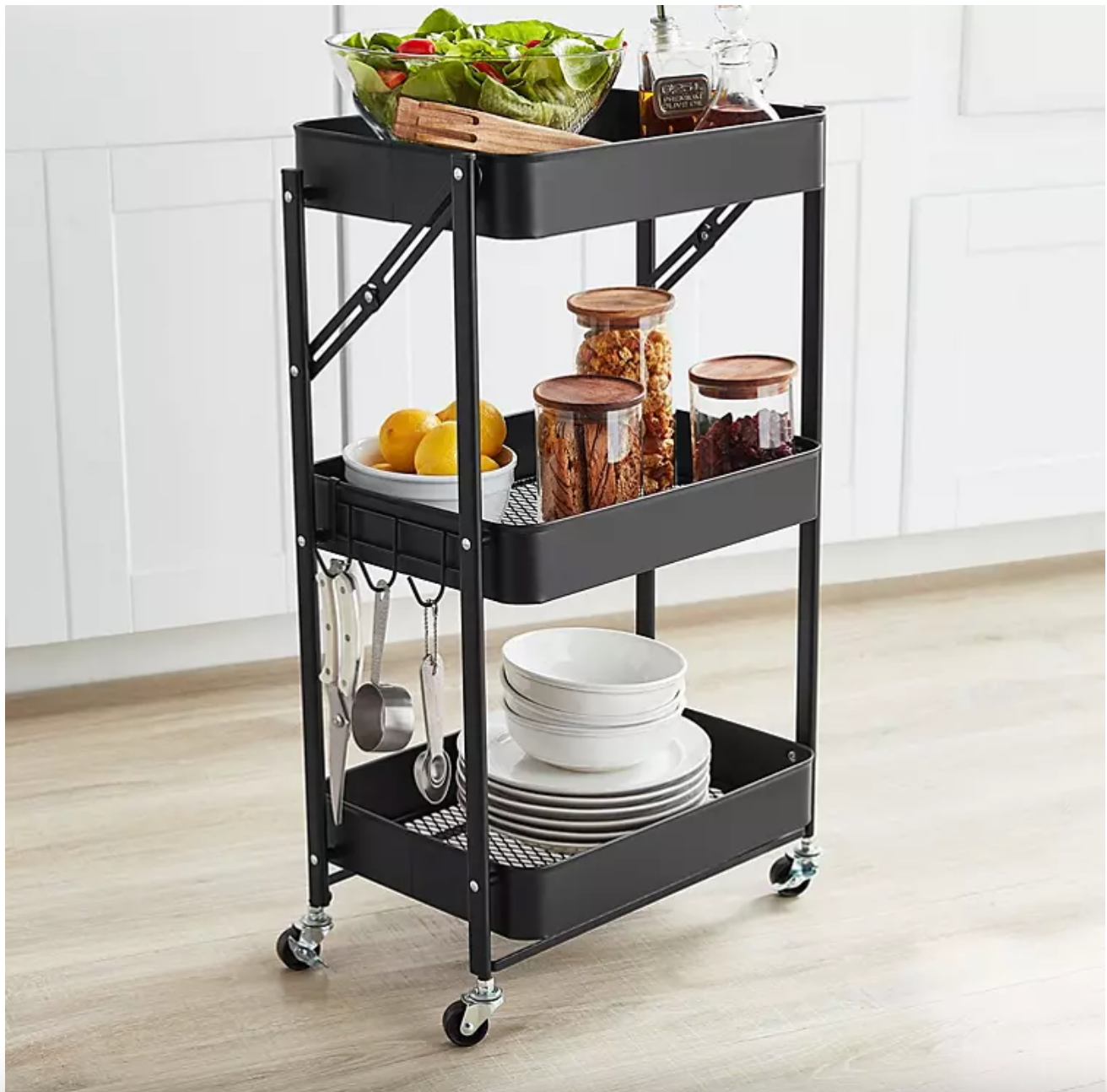 Member's Mark 3-Tier Foldable Rolling Cart Member's Mark 3-Tier Foldable Rolling Cart